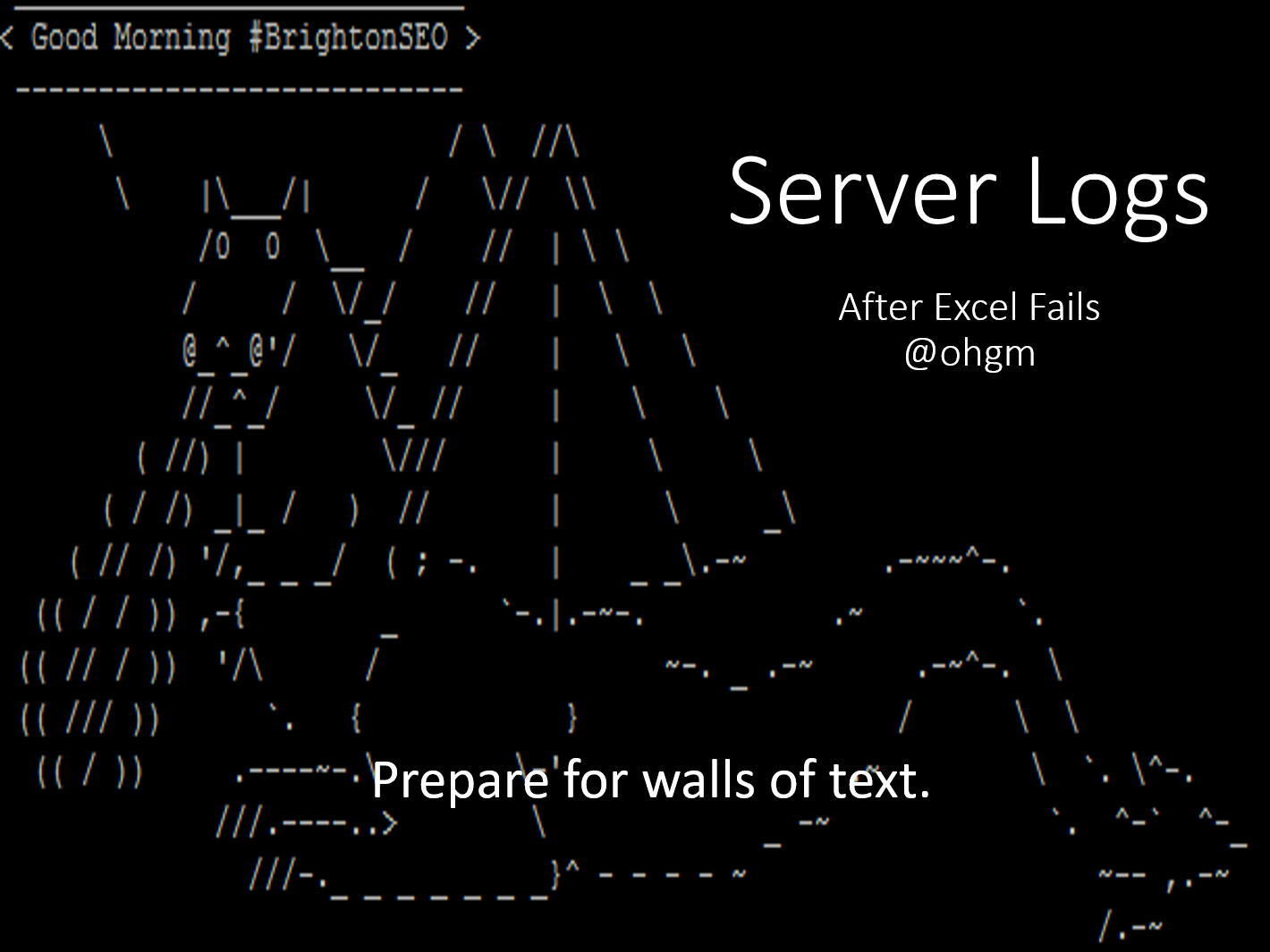 Server Log Analysis (How-To) - BrightonSEO 2016 | ohgm