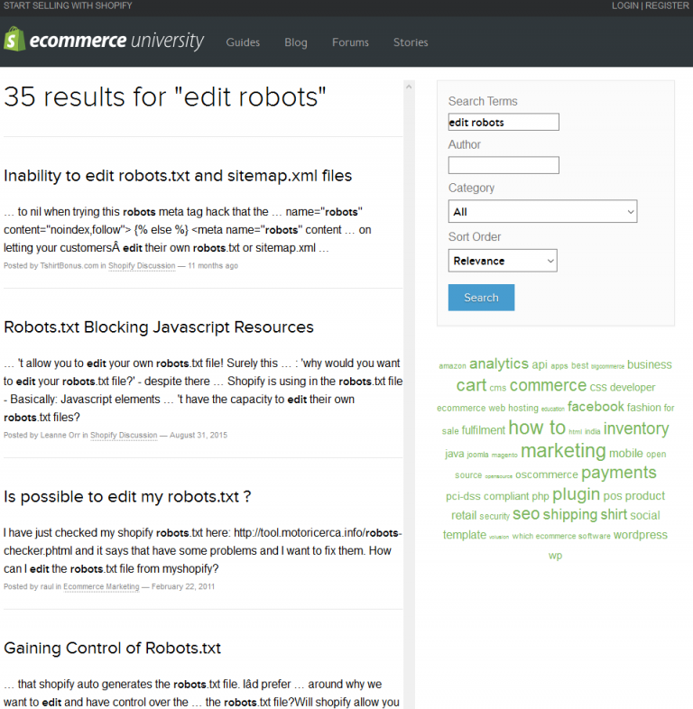 Disallow Shopify URLs via Robots.txt | ohgm